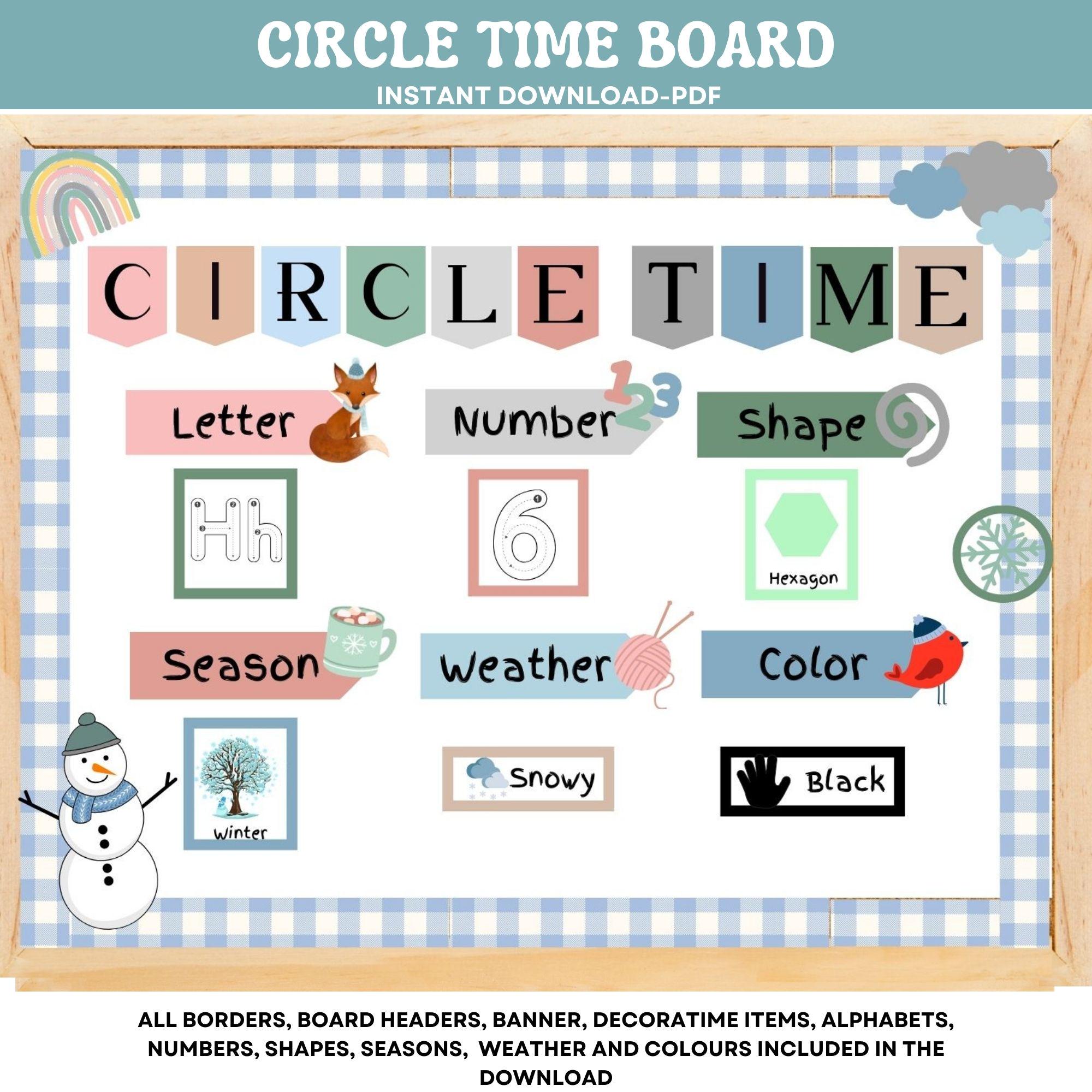 Circle Time Board Daycare Learning Preschool Homeschool Focus Board ...