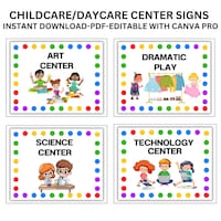 Classroom Center Signs - Etsy