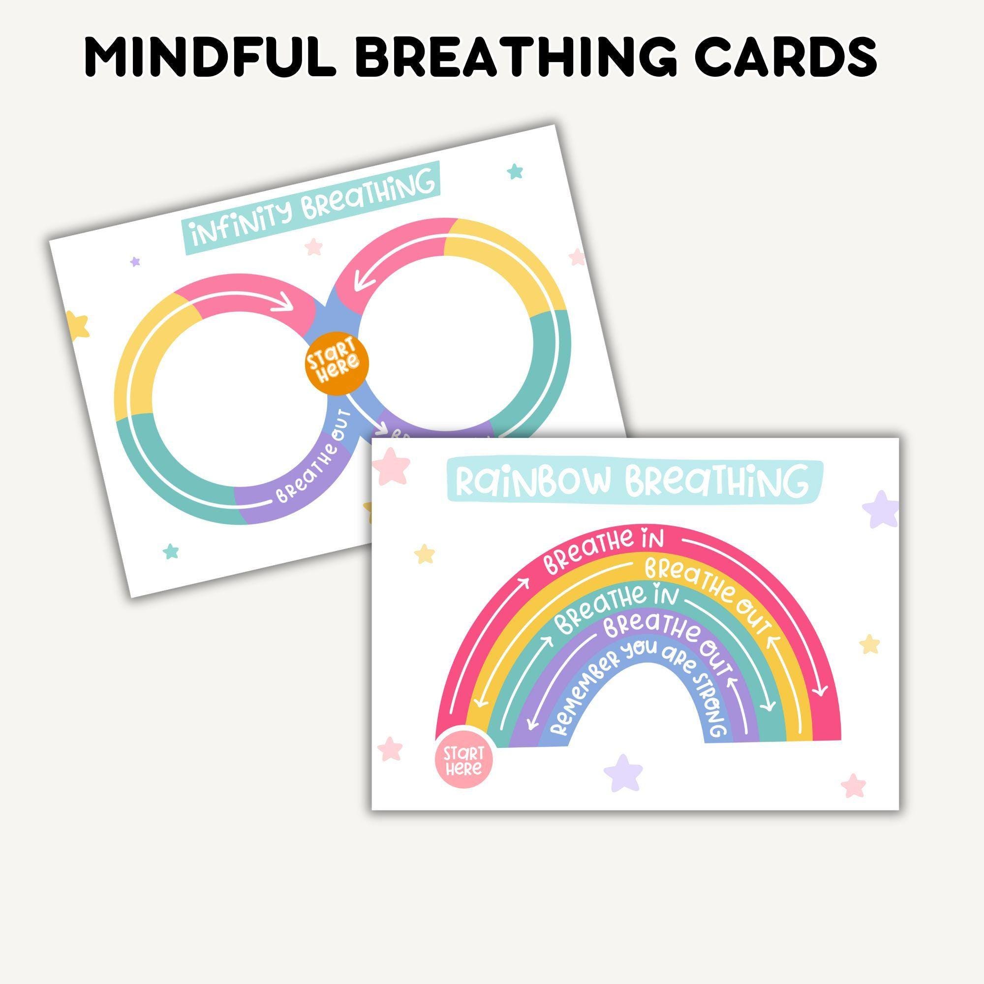 Kids Breathing Cards Kids Mindfulness Cards Coping Skills Coping ...