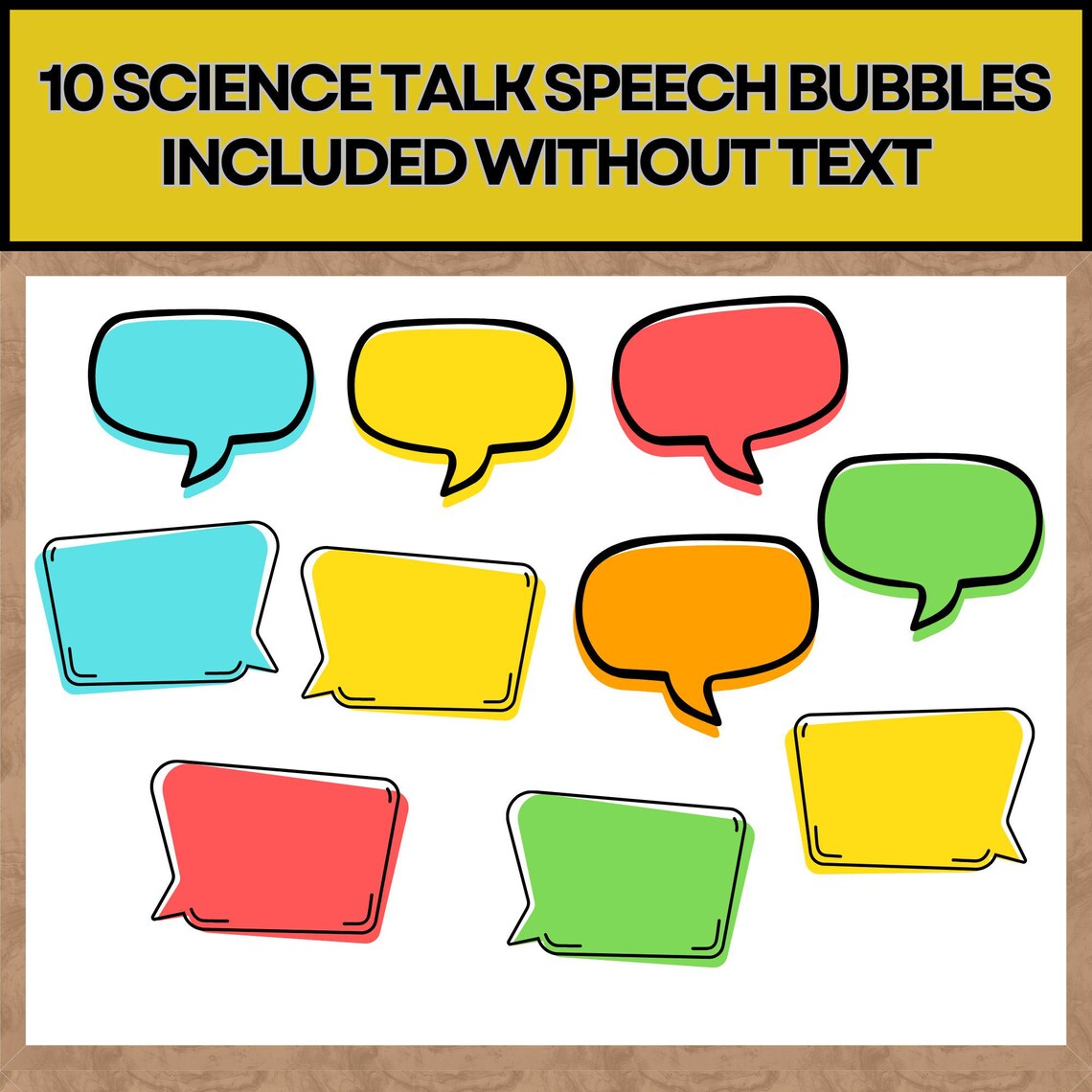 Bright Science Talk Bulletin Board Science Classroom Decor Science Door ...