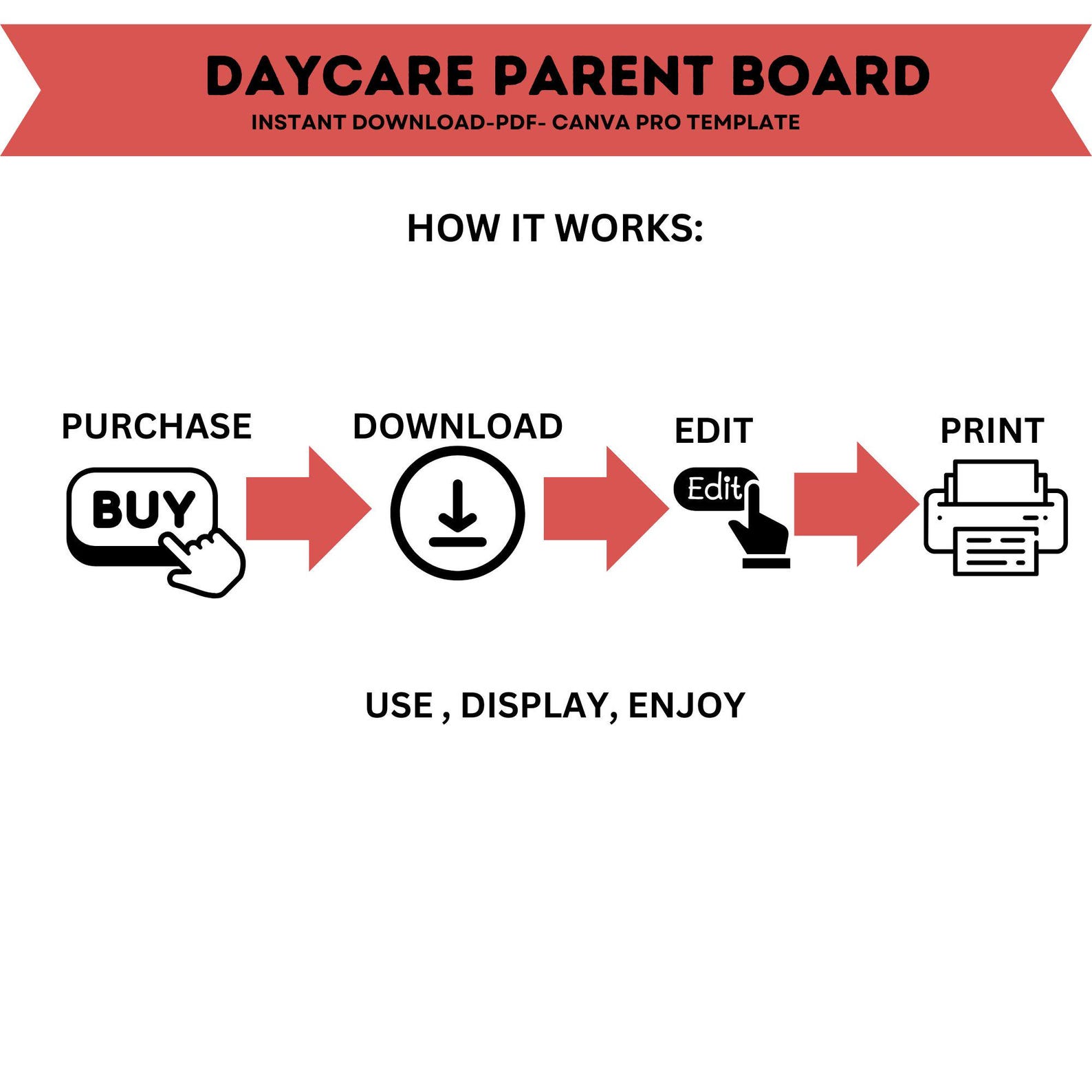Daycare Parent Board Childcare Bulletin Board Canva Editable Template ...