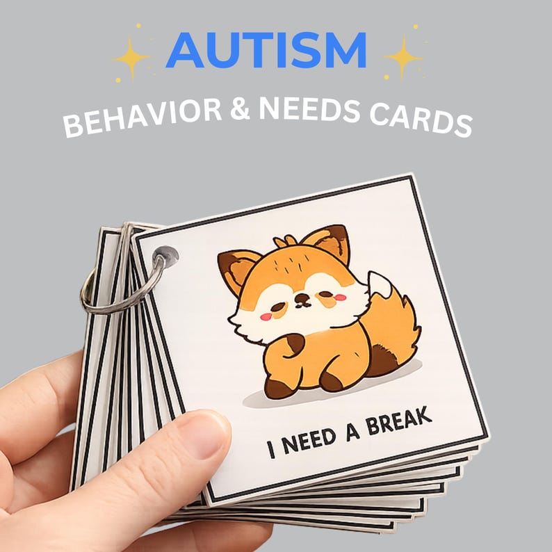 Autism Communication Cards for Meltdowns, Sensory Overload, ADHD ...