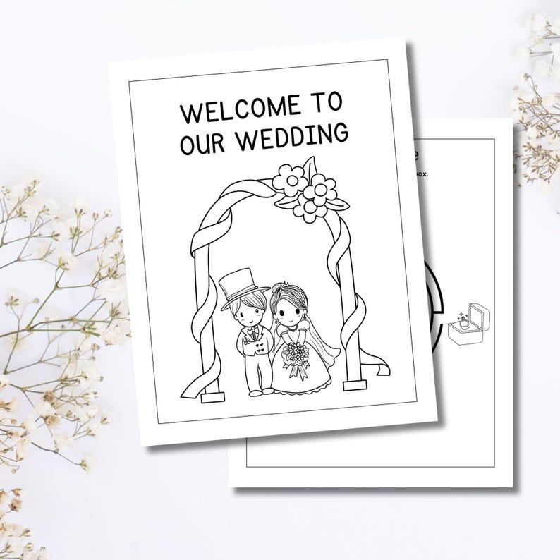 Kids Wedding Activity Pack Wedding Activity Book Coloring Book for Kids ...