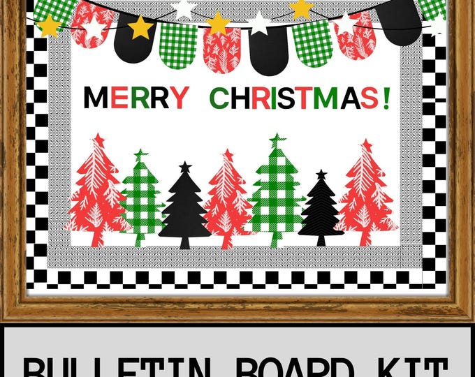 Merry and Bright Christmas Classroom Bulletin Board | Bulletin Board ...