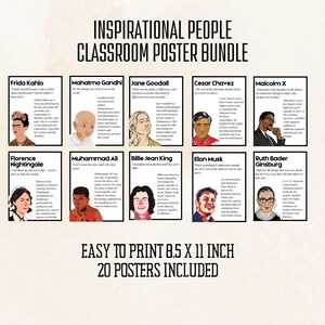 Inspirational People Poster Bundle Diversity Positive Quotes ...
