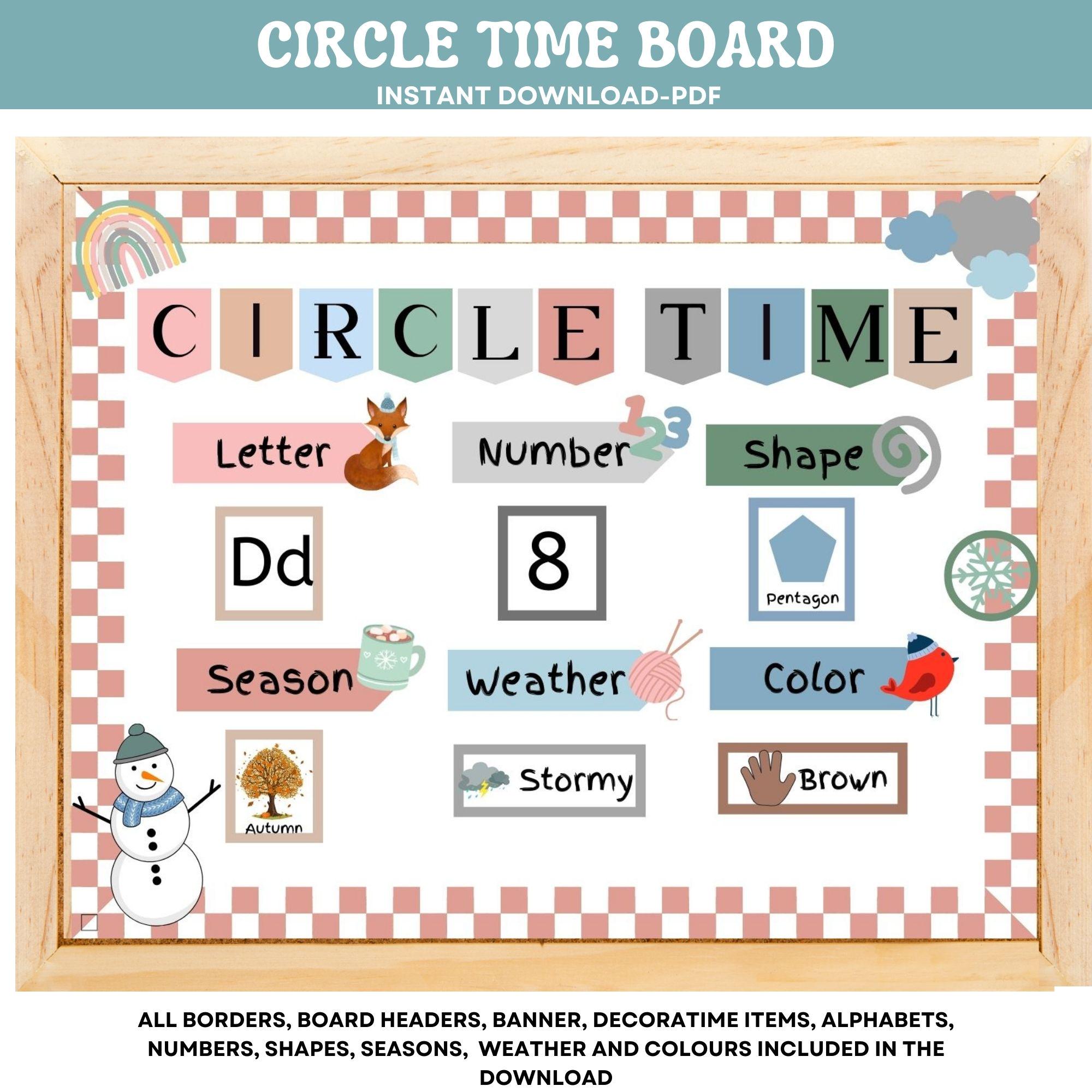 Circle Time Board Daycare Learning Preschool Homeschool Focus Board ...