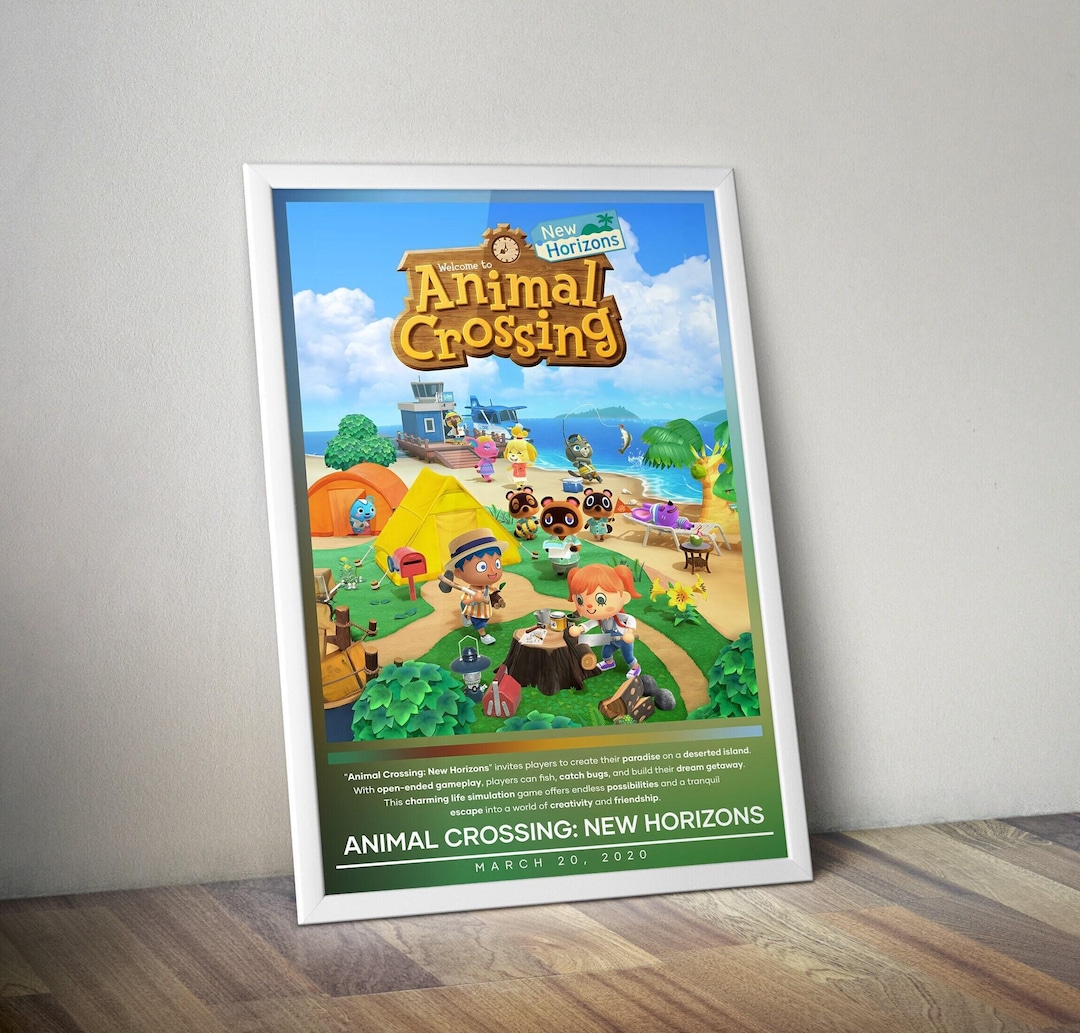 Animal Crossing: New Horizons Poster Animal Crossing Print Gaming ...