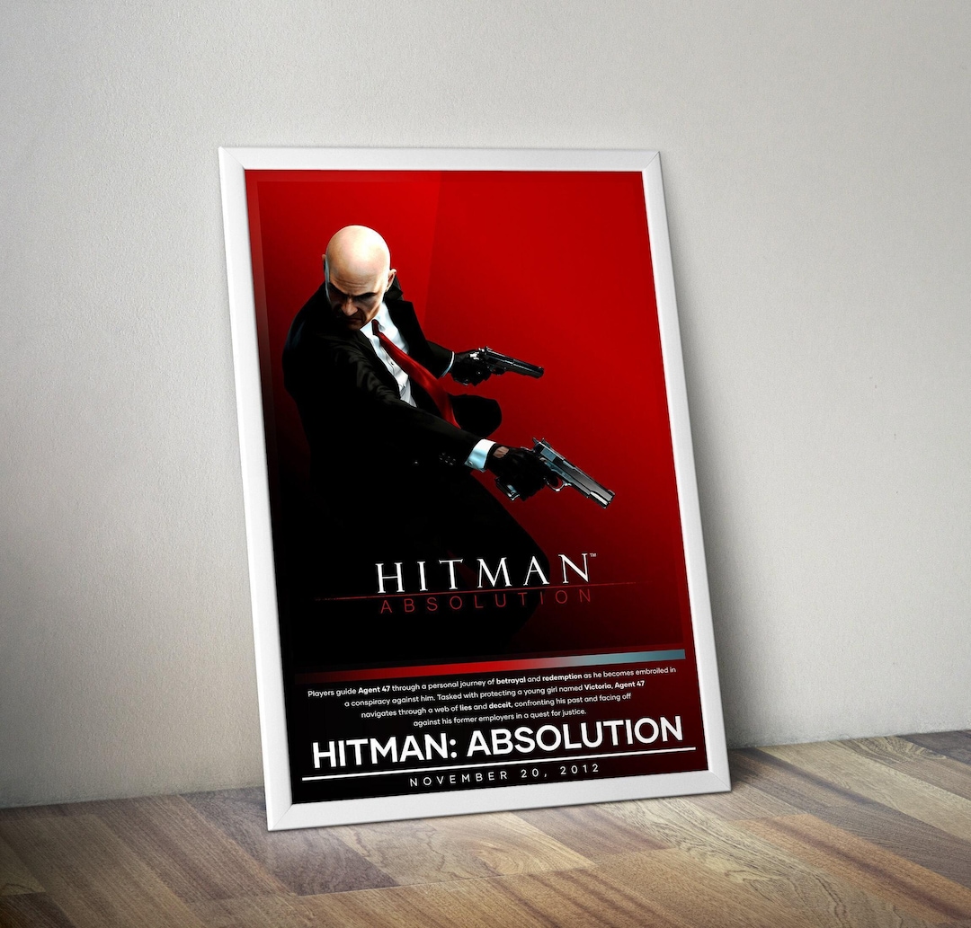 Hitman Absolution Poster Hitman Print Gaming Poster Print 4 Colors ...