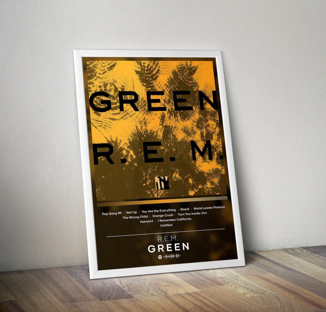 REM Poster | Green Poster | Album Poster Print | 4 Color | Wall Decor ...