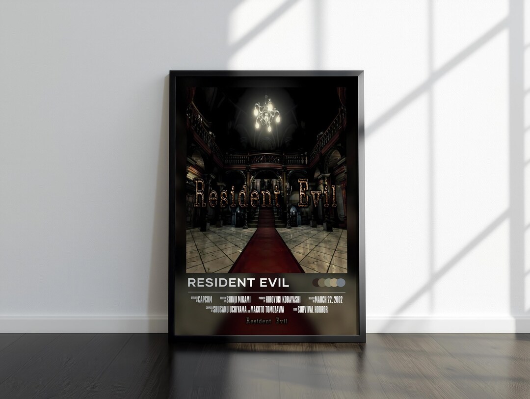 Resident Evil Poster | Resident Evil Print | Gaming Poster | 4 Color ...