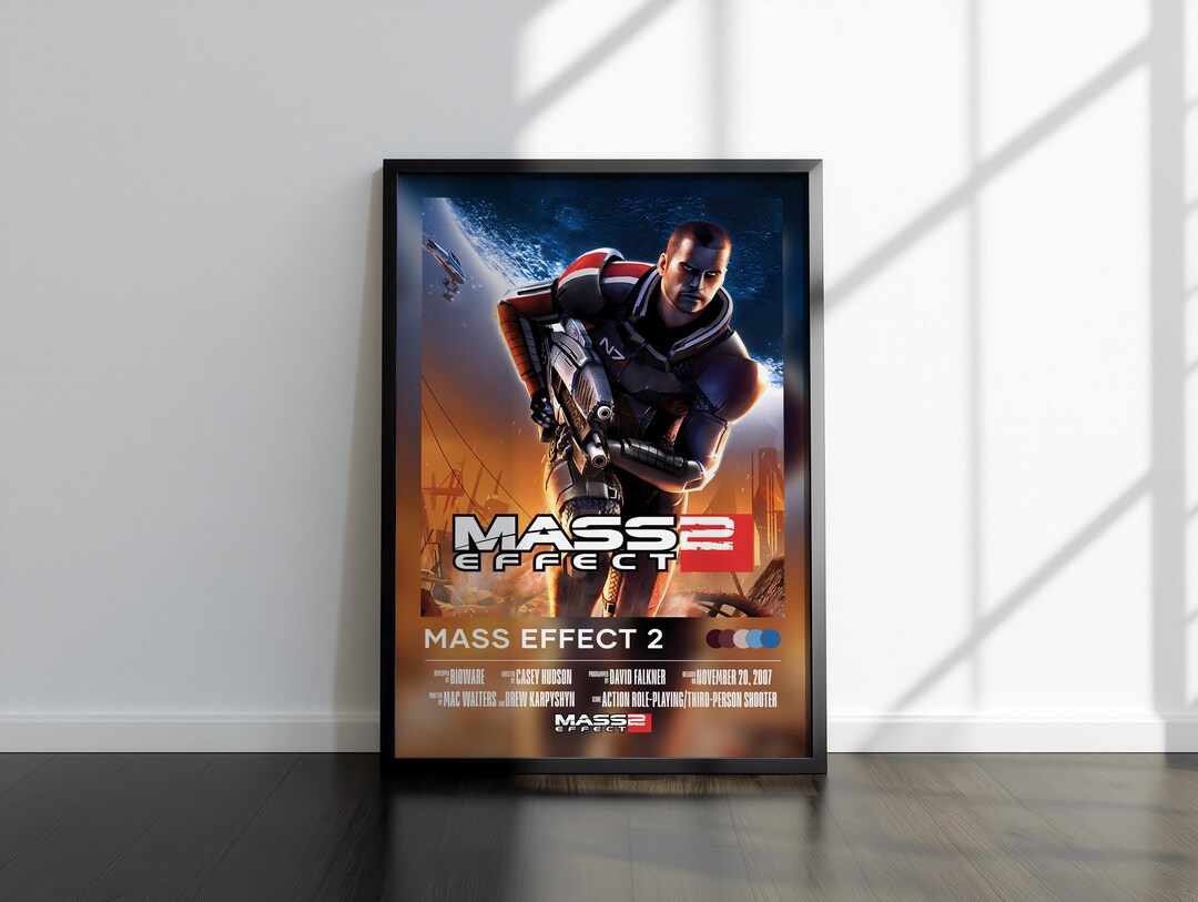 Mass Effect 2 Poster | Mass Effect Print | Gaming Poster | 4 Color ...