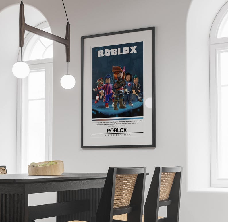 Roblox Poster Roblox Prints Gaming Poster 4 Colors Video Game Poster ...