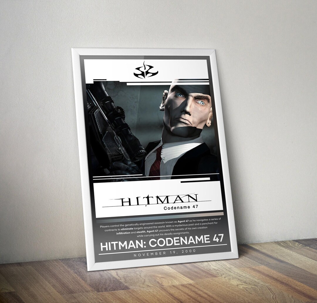 Hitman Codename 47 Poster Hitman Print Gaming Poster Print 4 Colors ...