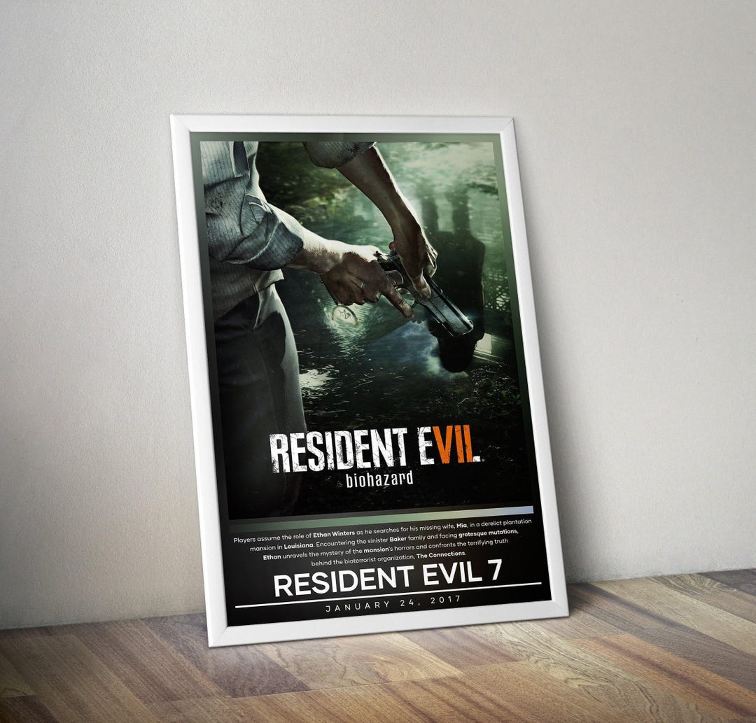 Resident Evil 7 Poster | Resident Evil Print | Gaming Poster Print | 4 ...
