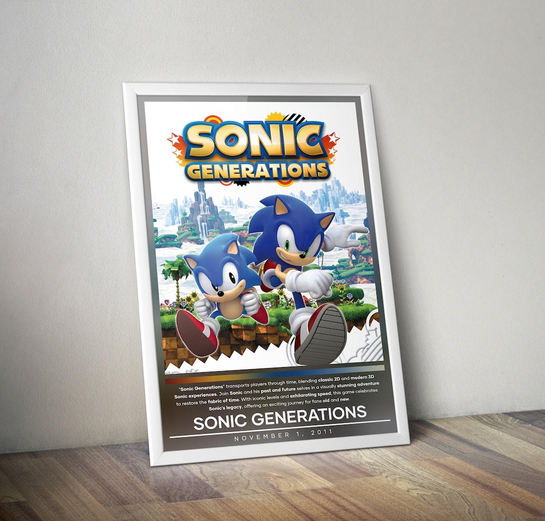 Sonic Generations Poster Sonic Prints Gaming Posters 4 Colors Video ...