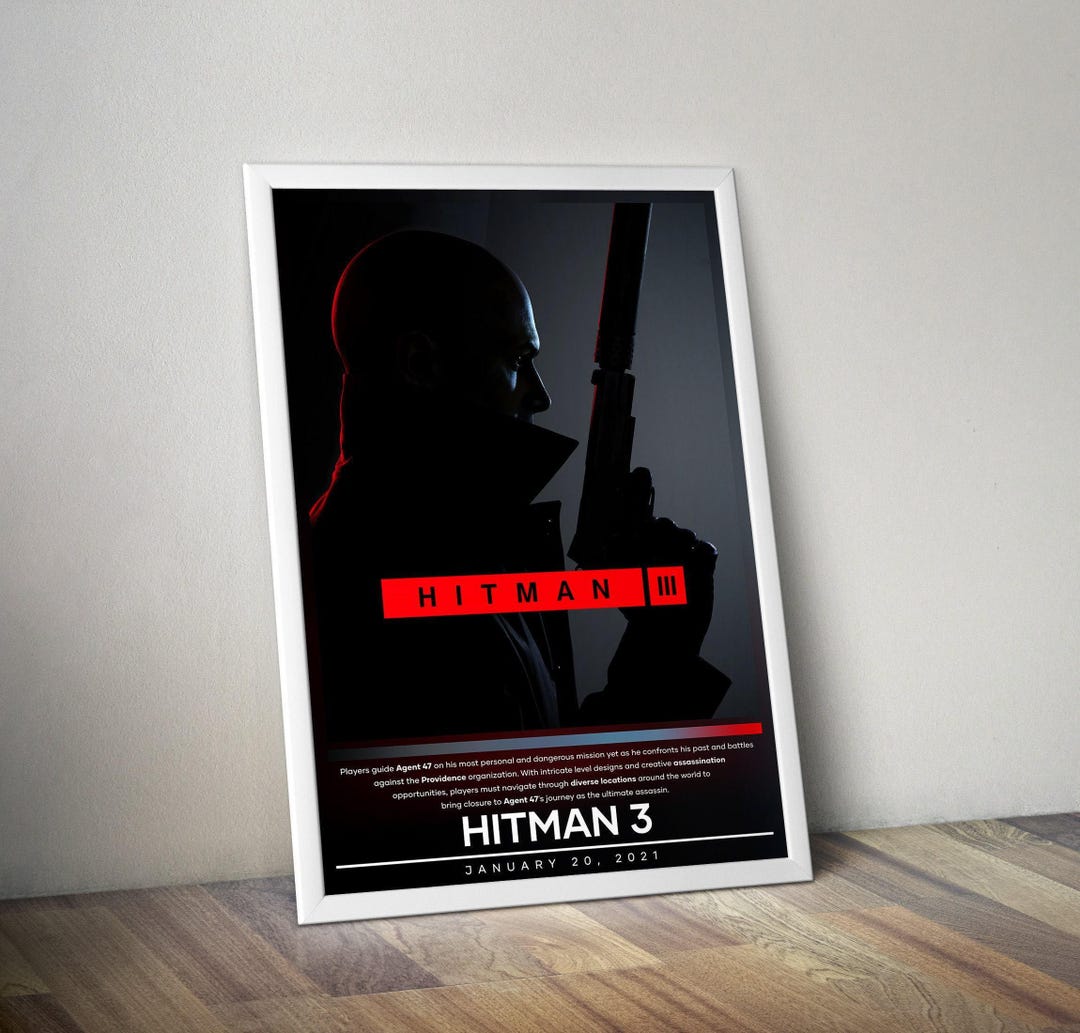 Hitman 3 Poster Hitman Print Gaming Poster Print 4 Colors Video Game ...
