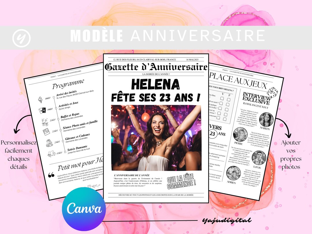 The Birthday Gazette - Etsy