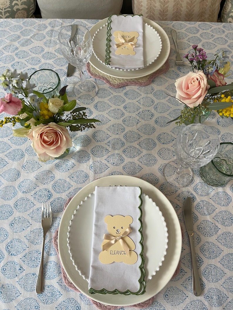Baby Shower Place Card - Teddy Bear Shower Table Setting - Etsy