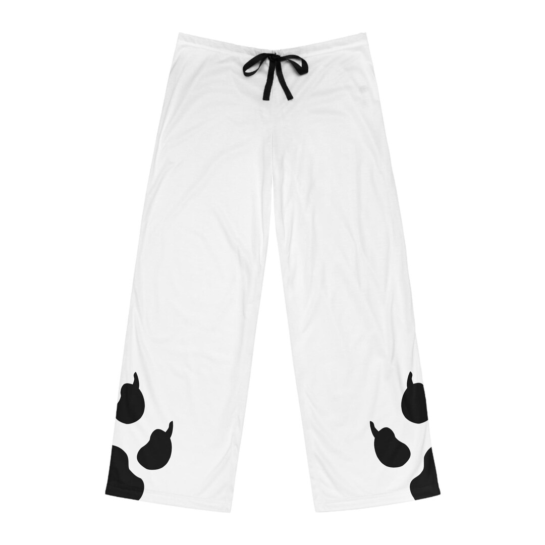 Cozy Cow Print Pajama Pants for Men, Relaxing Sleepwear, Fun Loungewear ...