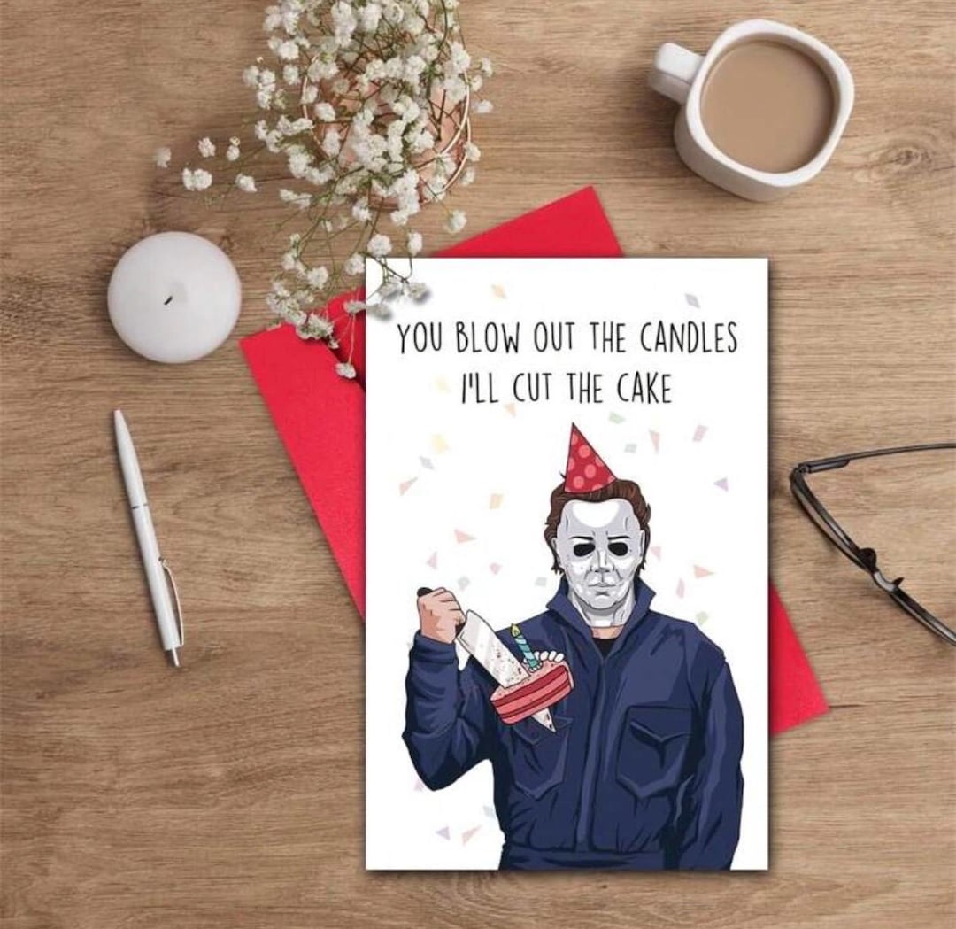 Michael Myers Birthday Card - Etsy