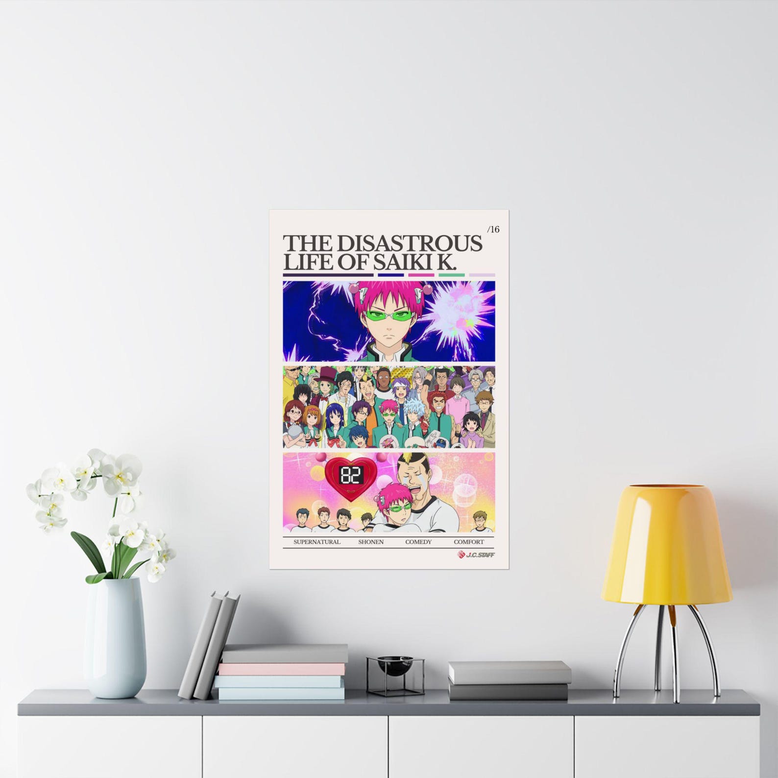 Saiki K Poster, Wall Art Print, Otaku Room Decor, Japanese Manga Poster ...