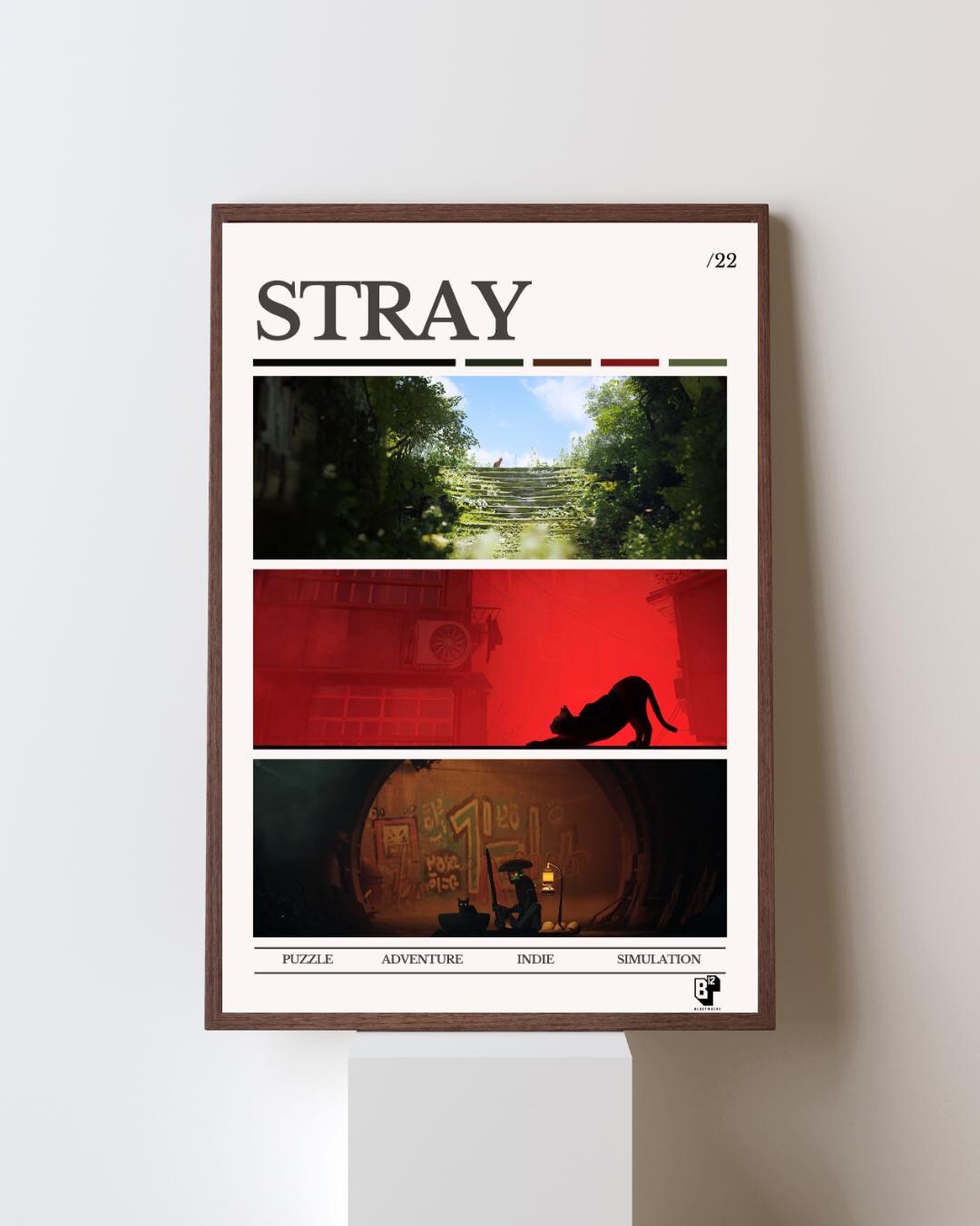 Stray Poster, Video Game Wall Art Print, Gaming Decor, Video Game Room ...