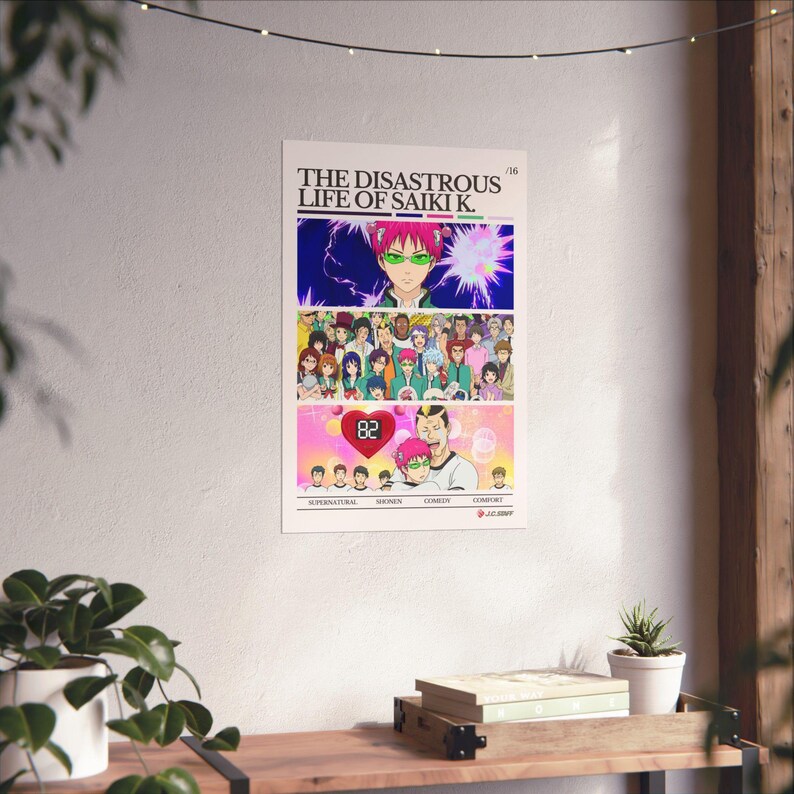 Saiki K Poster, Wall Art Print, Otaku Room Decor, Japanese Manga Poster ...