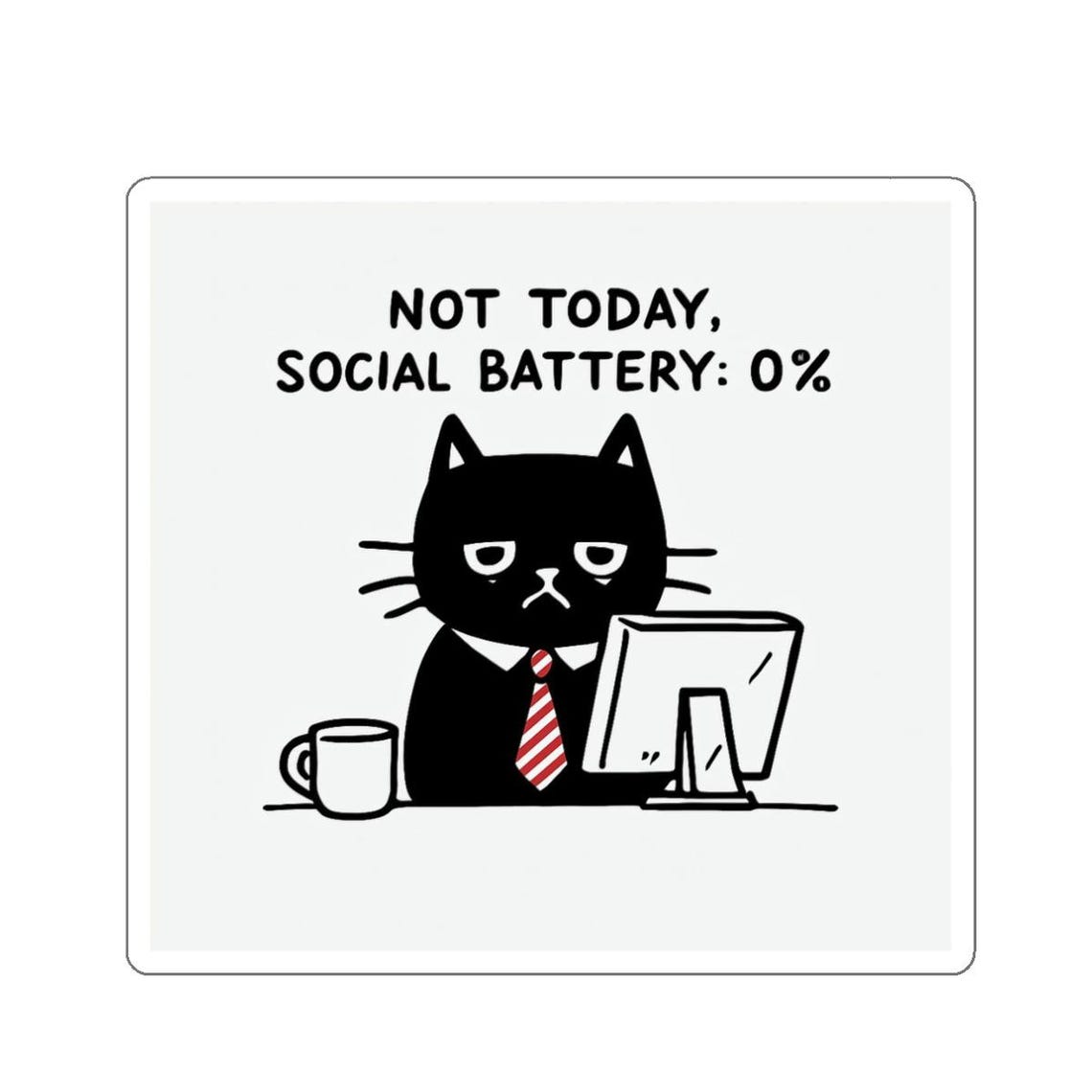 Funny Cat Die-cut Stickers - Perfect for Laptops, Water Bottles ...