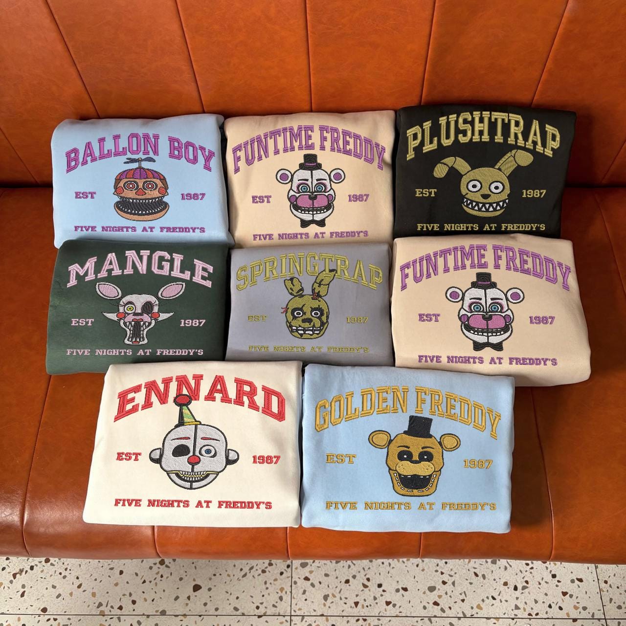 Custom Five Nights at Freddy’s Embroidered Sweatshirt, FNAF Character ...