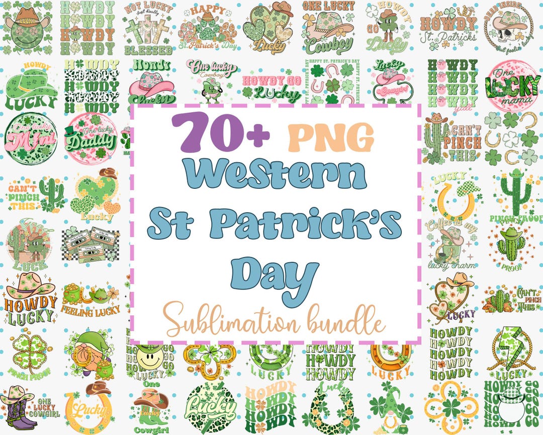70 Western St Patricks Day PNG, Wild West Rodeo PNG, Vintage Western St ...