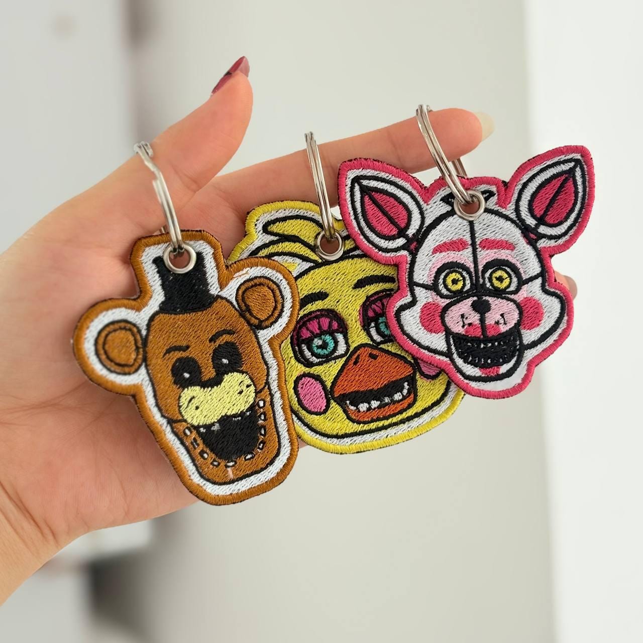 Toy Animatronics Five Nights at Freddys Halloween Embroidered Keychain ...