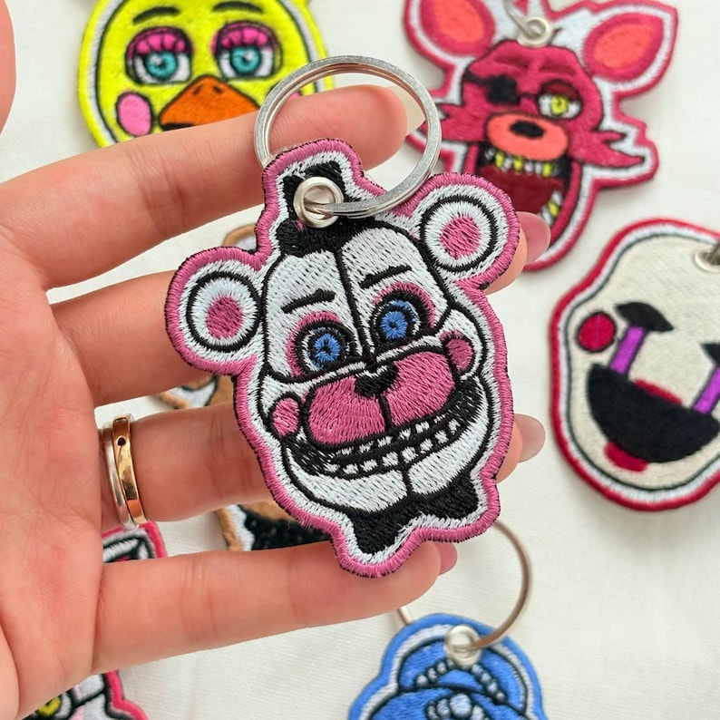 Toy Animatronics Five Nights at Freddys Halloween Embroidered Keychain ...