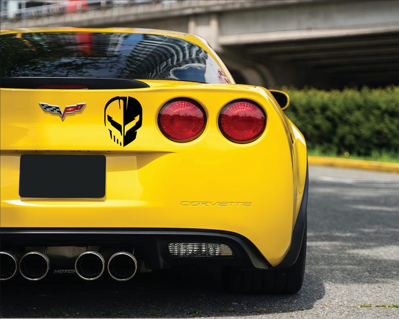 C8 Corvette Dual Skull Vinyl Decal SVG File – Custom Digital Download ...