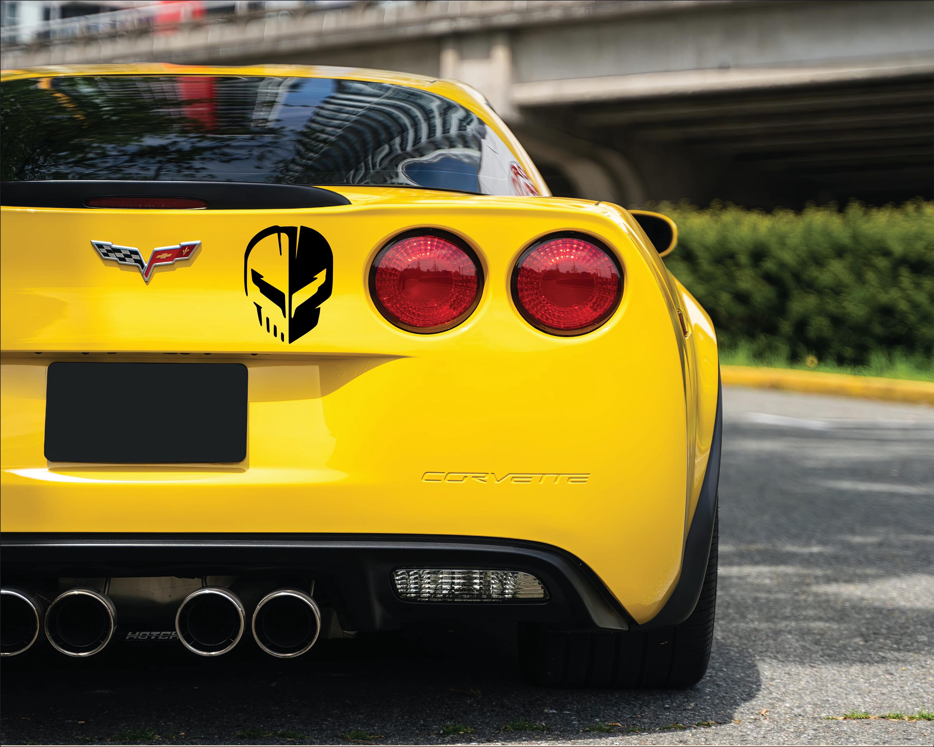 C8 Corvette Dual Skull Vinyl Decal SVG File – Custom Digital Download ...