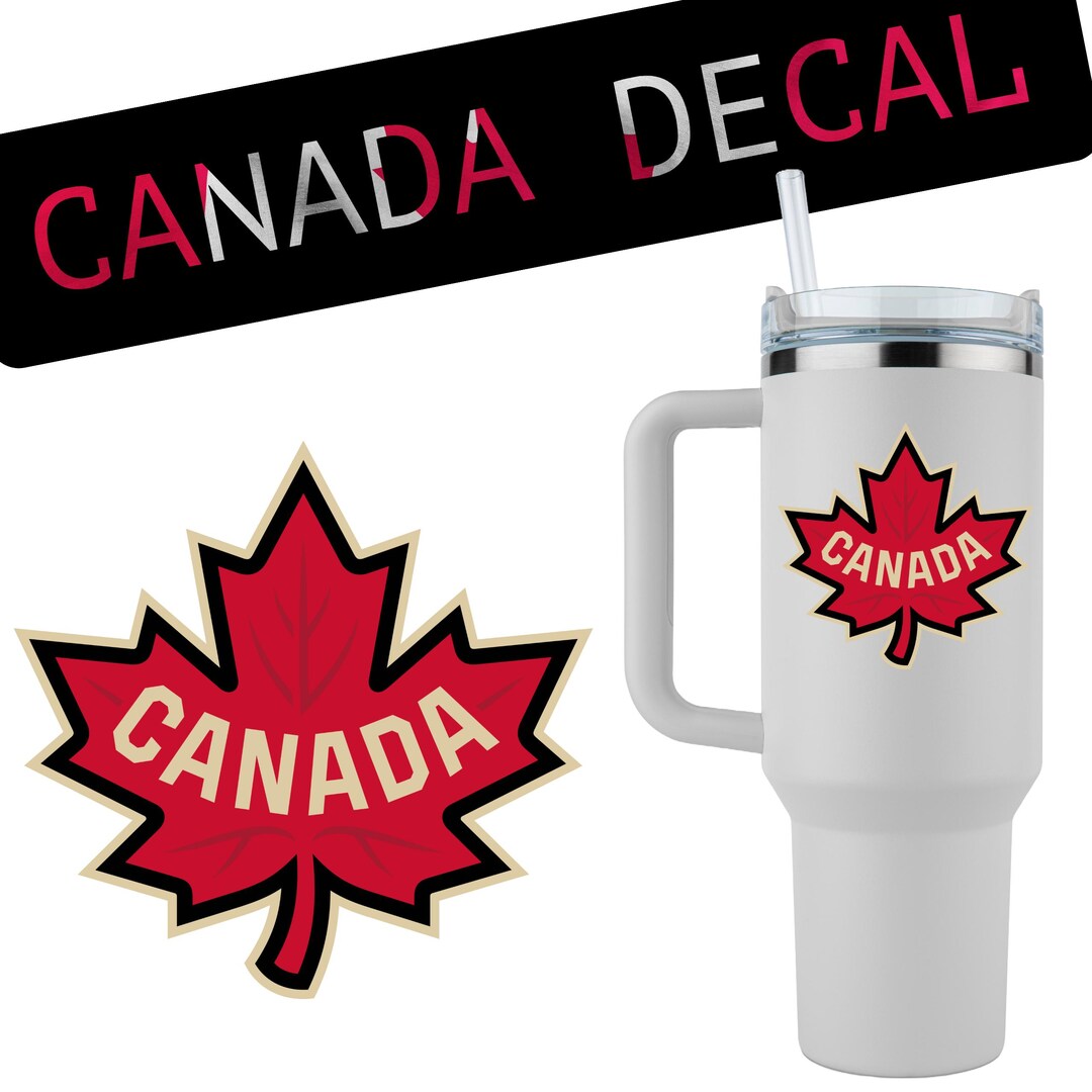 Team Canada Maple Leaf Vinyl Decal - Hockey Sticker for Cars, Laptops ...