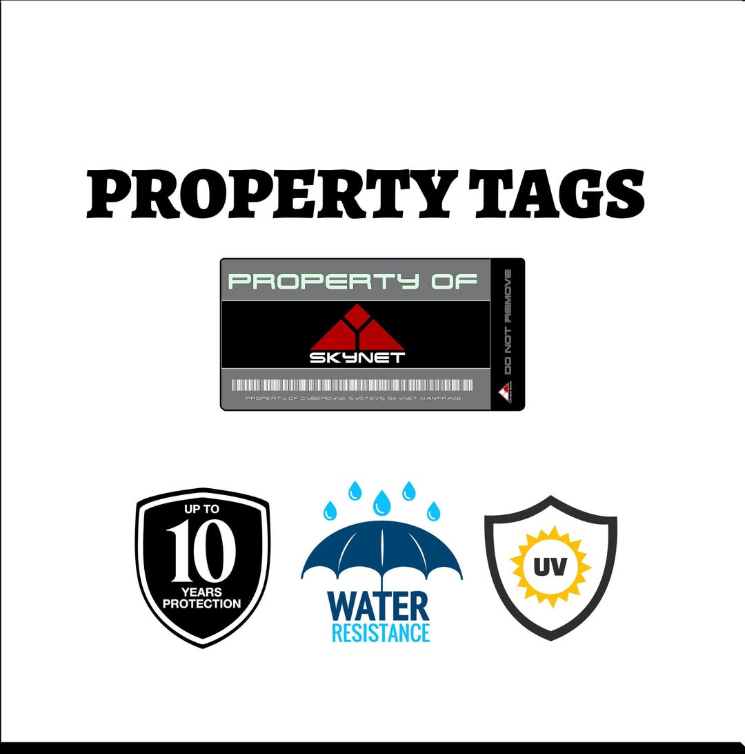 Take Control With the Skynet AI Property Tag Sticker – Waterproof ...
