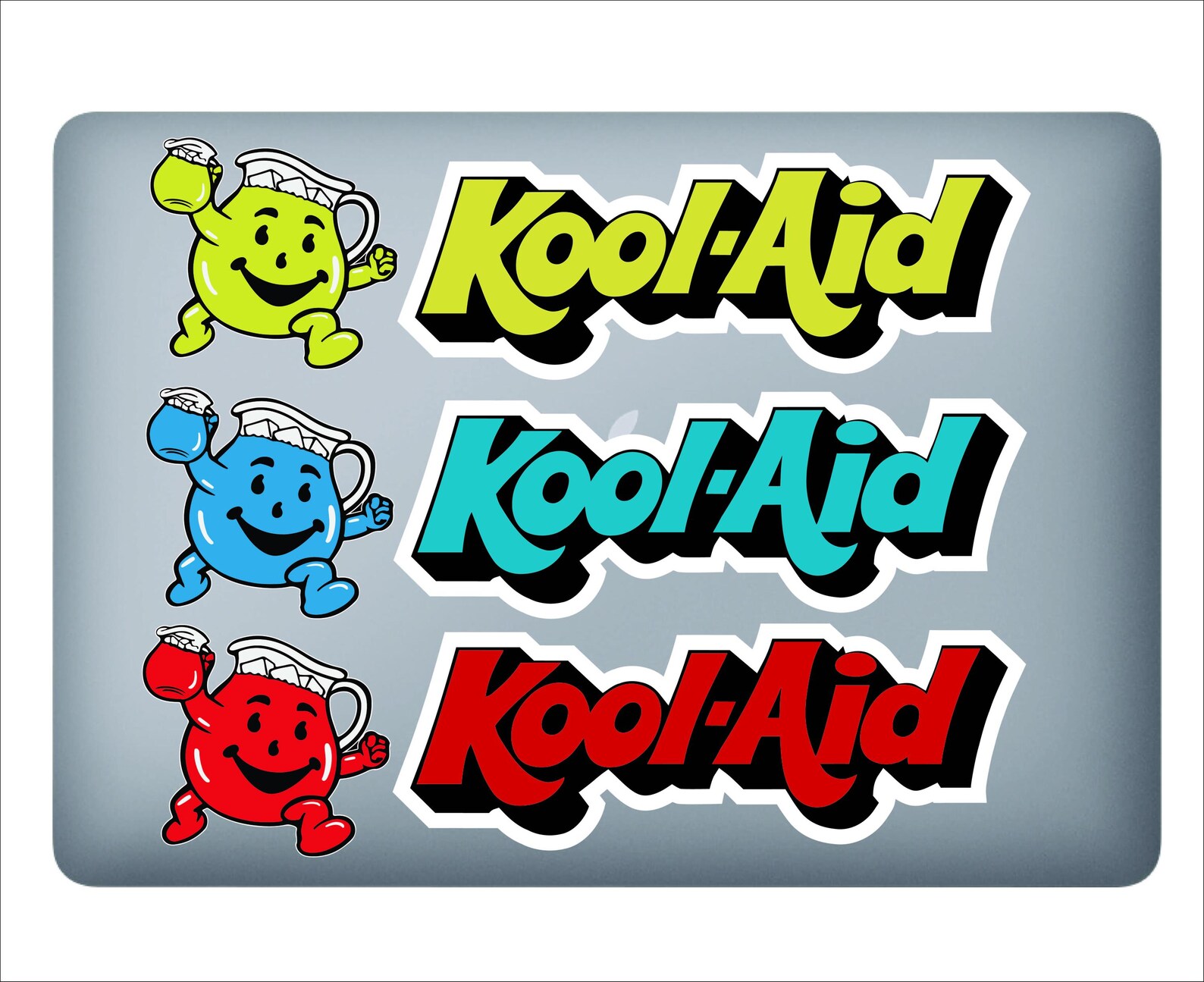 Retro Kool-aid Man Decal Pack – Vintage Kool-aid Logo Stickers in Red ...