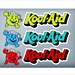 Retro Kool-aid Man Decal Pack – Vintage Kool-aid Logo Stickers in Red ...