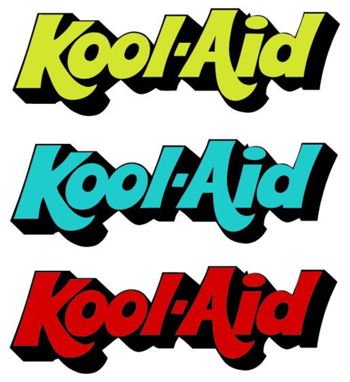 Retro Kool-aid Man Decal Pack – Vintage Kool-aid Logo Stickers in Red ...