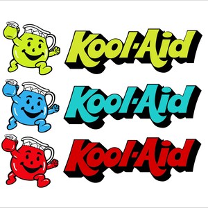 Retro Kool-aid Man Decal Pack – Vintage Kool-aid Logo Stickers in Red ...