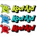 Retro Kool-aid Man Decal Pack – Vintage Kool-aid Logo Stickers in Red ...