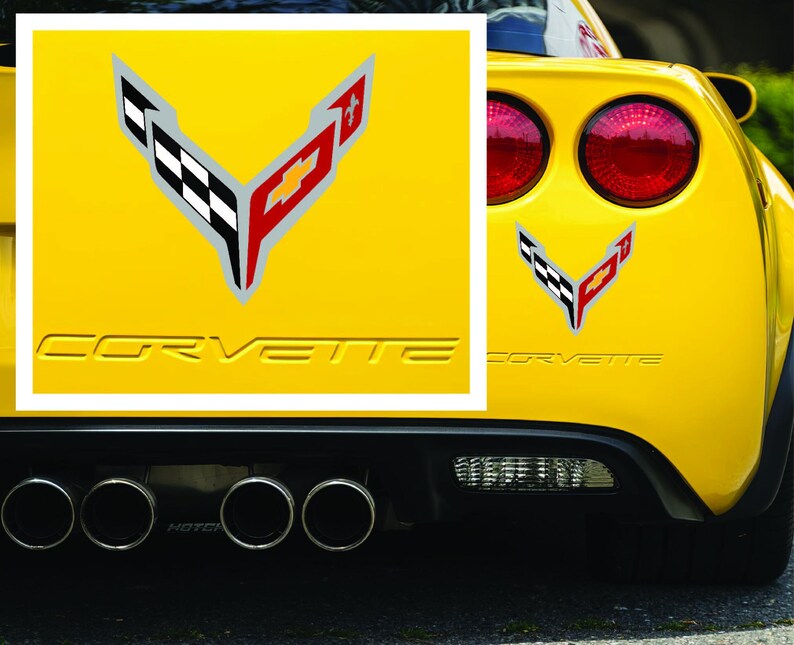 Corvette Emblem Sticker – Iconic Car Decal for Auto Enthusiasts - Etsy