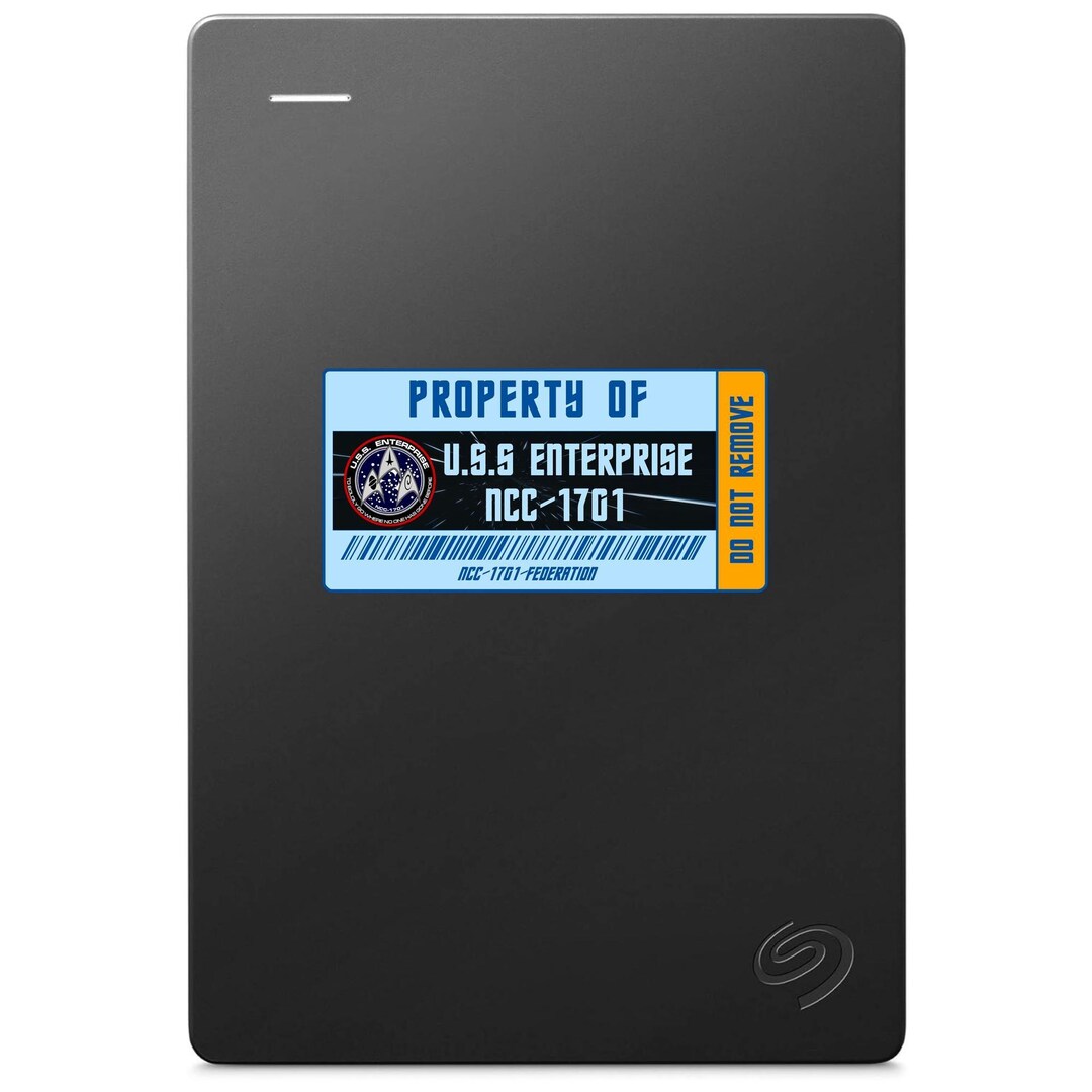 USS Enterprise Asset Tag Stickers – Star Trek-inspired 6-pack – Sci-fi ...