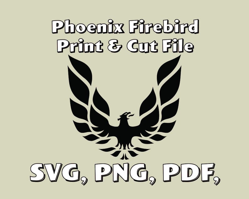 Phoenix Firebird Decal Digital File – Svg, Png, Pdf for Cricut and ...