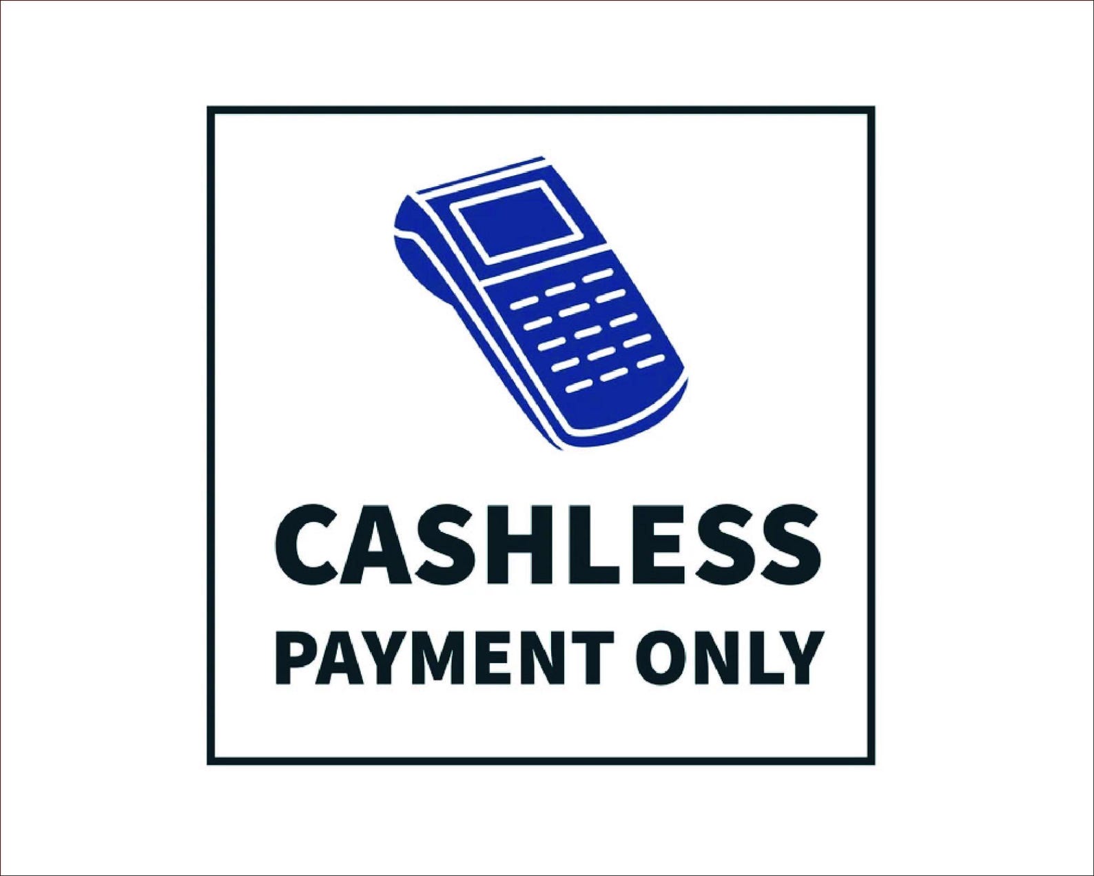 Cashless Payment Only Decal – Durable Vinyl Sticker for Storefronts ...