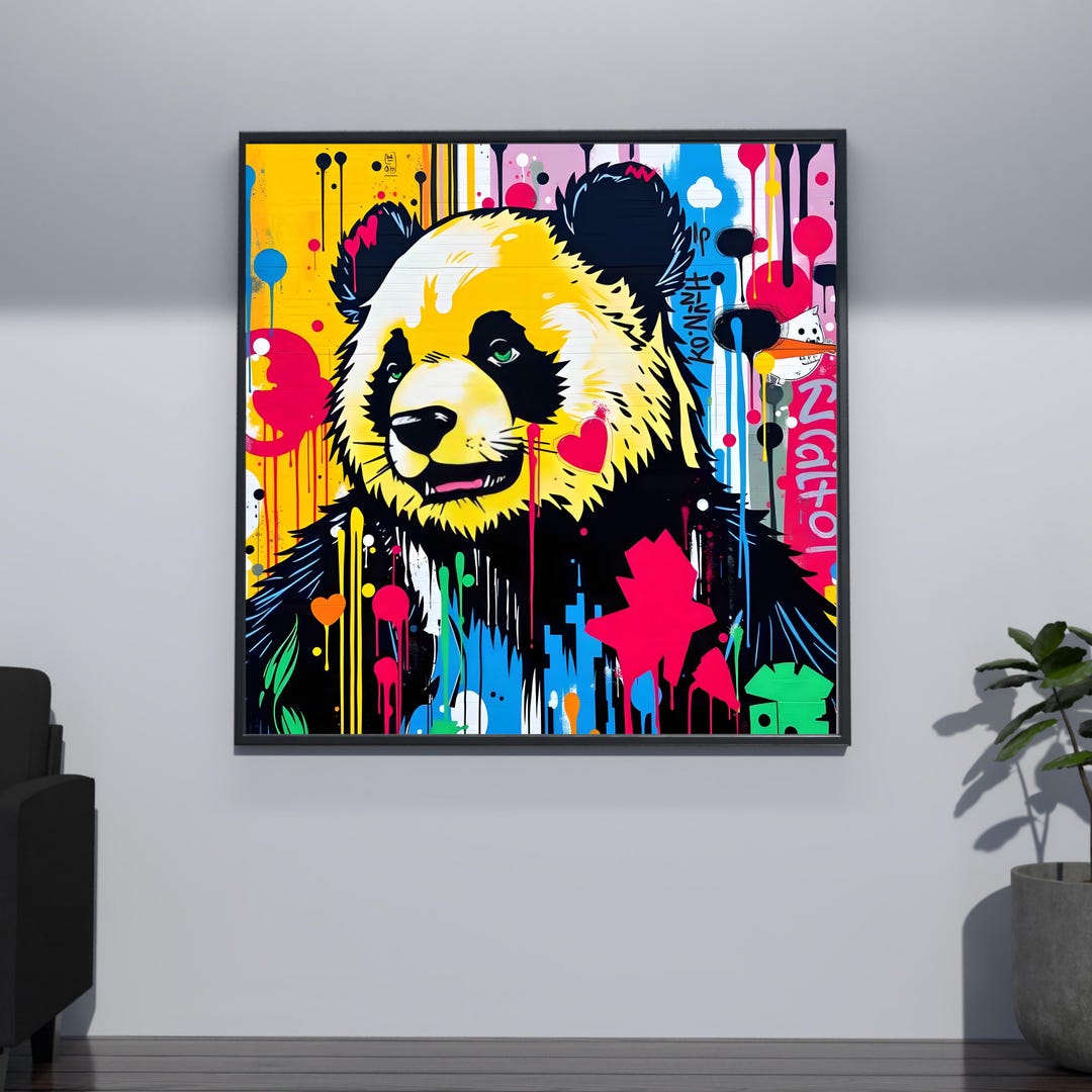 Panda Graffiti | Wall Art | Print at Home | Modern Artwork ...