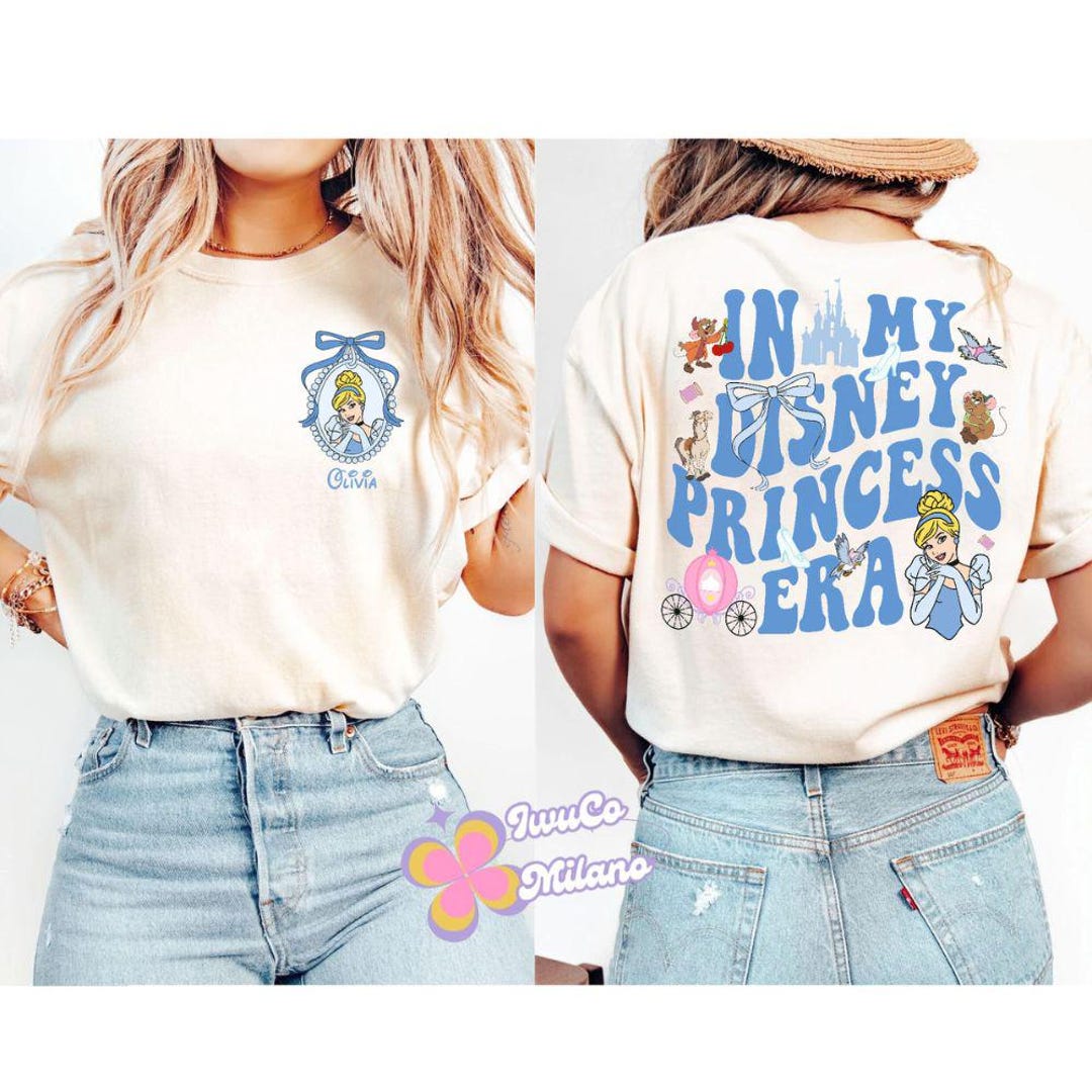Two-sided in My Disney Princess Era Shirt, Coquette Bow Disney Princess ...
