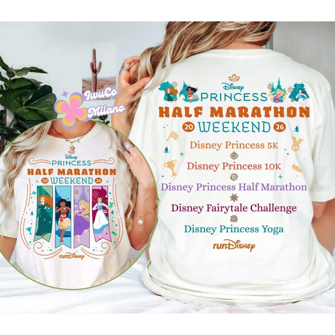 Two-sided Rundisney Disney Princess Half Marathon Weekend 2026 Shirt ...
