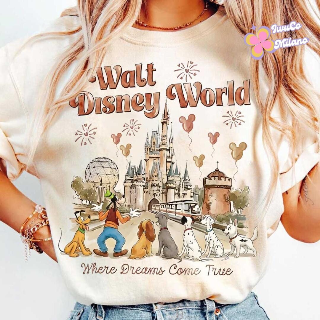 Disney Dog Shirt, Retro Walt Disney World Shirt, Goofy Pluto Lady and ...