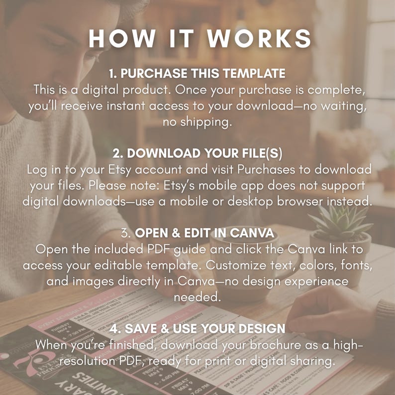 Event Schedule Canva Template | Editable Program Timeline for Community ...